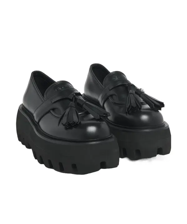 Alexander McQueen Sofa Platform Loafers With Tassel And Skull Charm