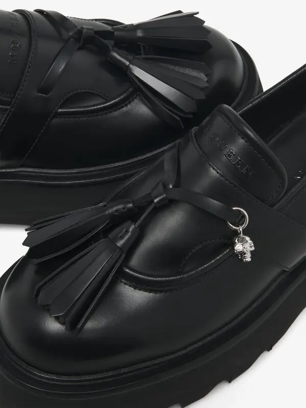 Alexander McQueen Sofa Platform Loafers With Tassel And Skull Charm