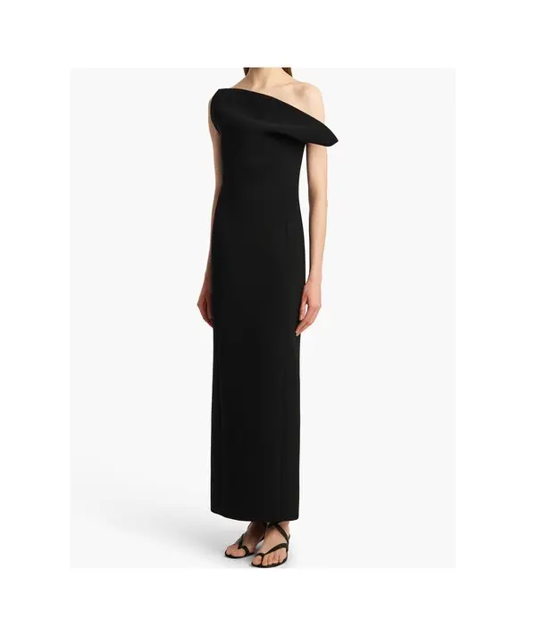 Khaite Cato Dress With Draped Bodice And Handkerchief Detail