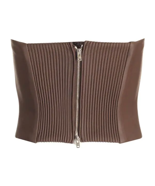 Amiri Rib Pleated Tube Top