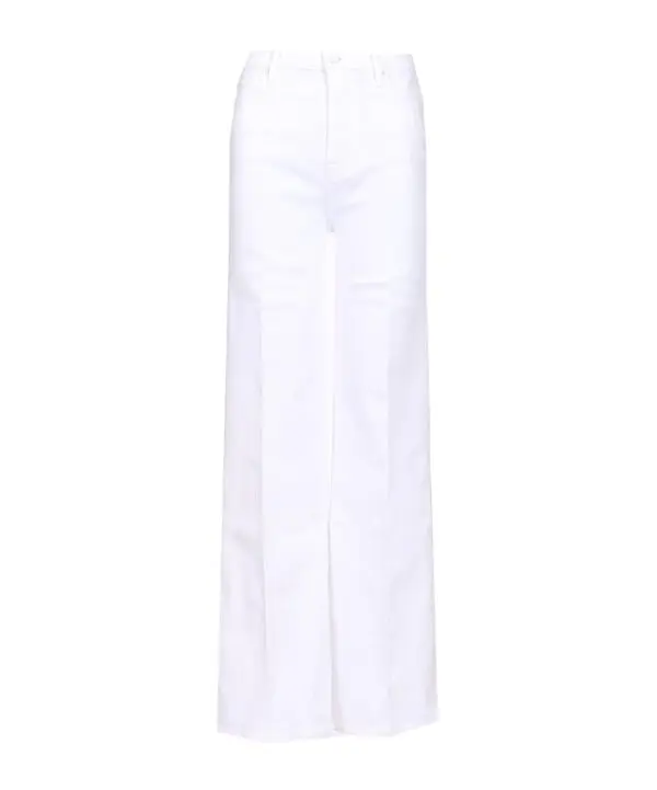 7 For All Mankind Flared High-rise Jeans - White