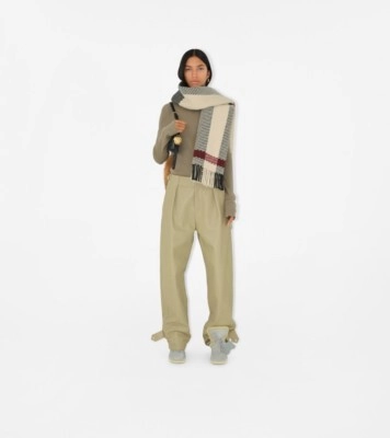 Burberry Check-pattern Fringed-edge Scarf