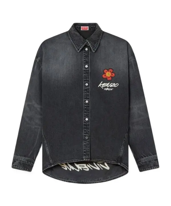 Kenzo Embroidered Logo Denim Shirt