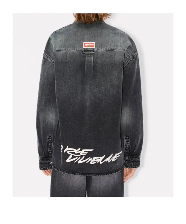 Kenzo Embroidered Logo Denim Shirt