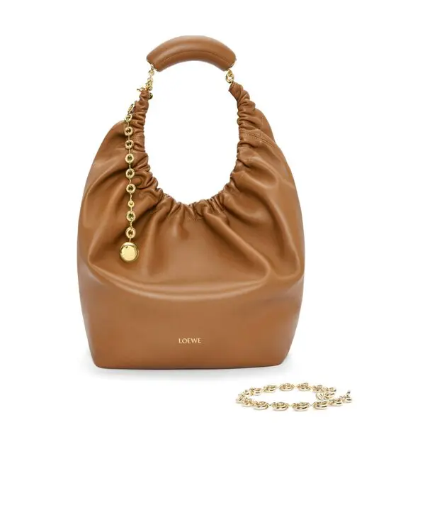 Loewe Medium Squeeze Bag In Nappa Lambskin - Brown