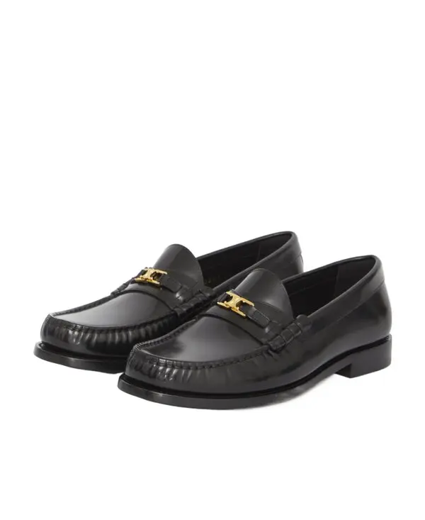 Celine Luco Triomphe Loafers In Polished Bullskin
