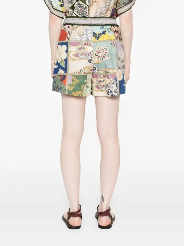 ALEMAIS Bianca Floral Print Shorts - Multicolour