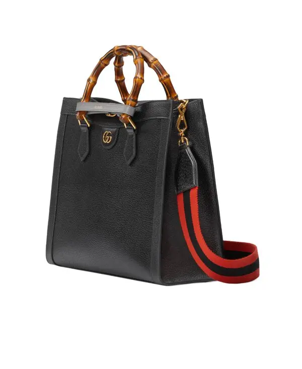 Gucci Diana Bamboo Top Handle Tote Bag - Black