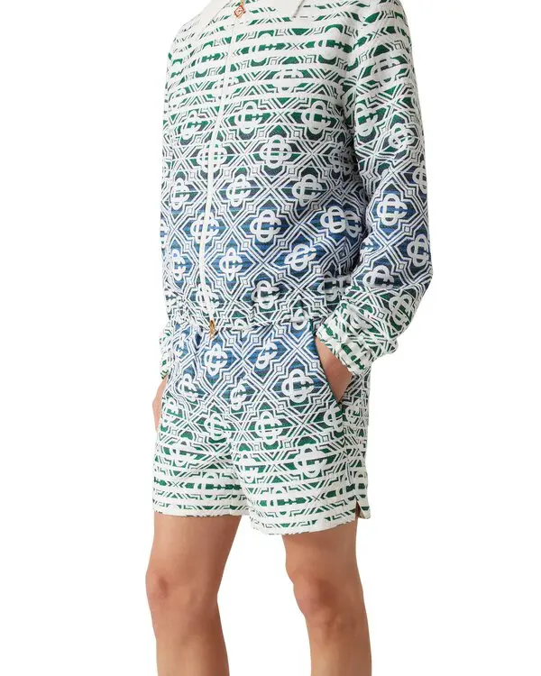 Casablanca Monogram Gradient Elastic Waist Towelling Shorts