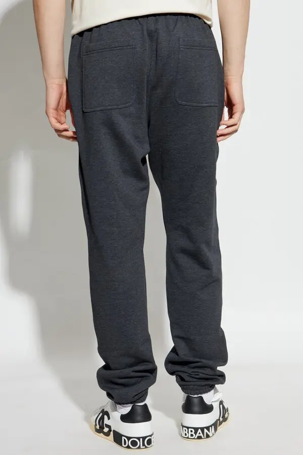 Dolce & Gabbana Dolce Gabbana Logo Printed Drawstring Sweatpants - Grey