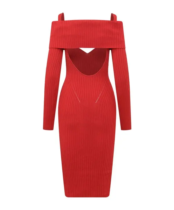 ANDREĀDAMO Off-shoulder Knit Dress