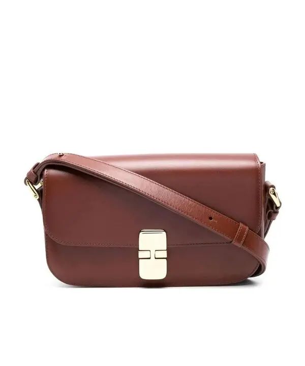 A.p.c. Grace Foldover Shoulder Bag - Red
