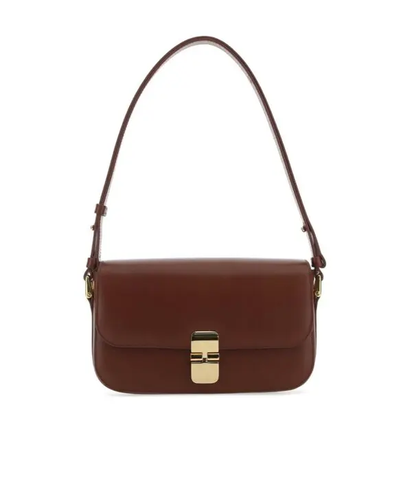 A.p.c. Grace Foldover Shoulder Bag - Red