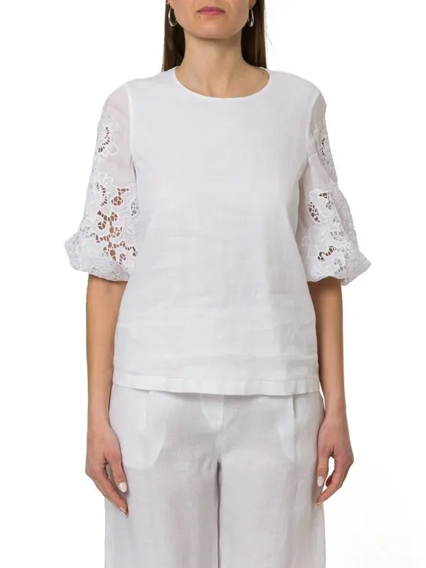 Max Mara Ordine Broderie Anglaise T-shirt - White