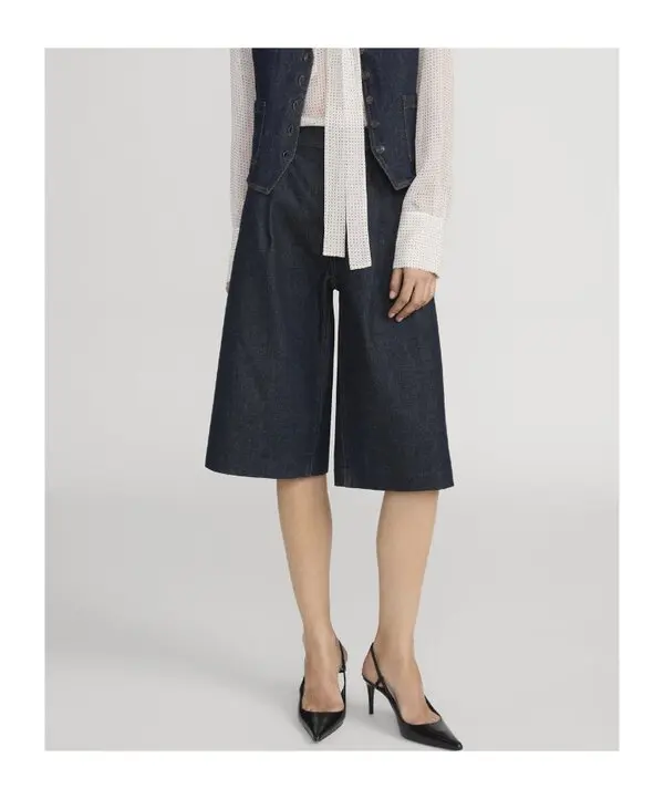 FRAME Pleated Detailed Tailored Shorts - Rinse