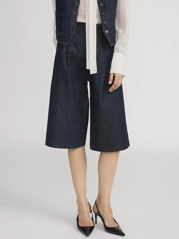 FRAME Pleated Detailed Tailored Shorts - Rinse