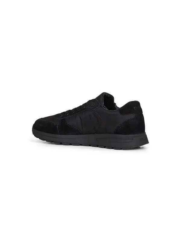 Prada Triangle-logo Lace-up Sneakers - Black