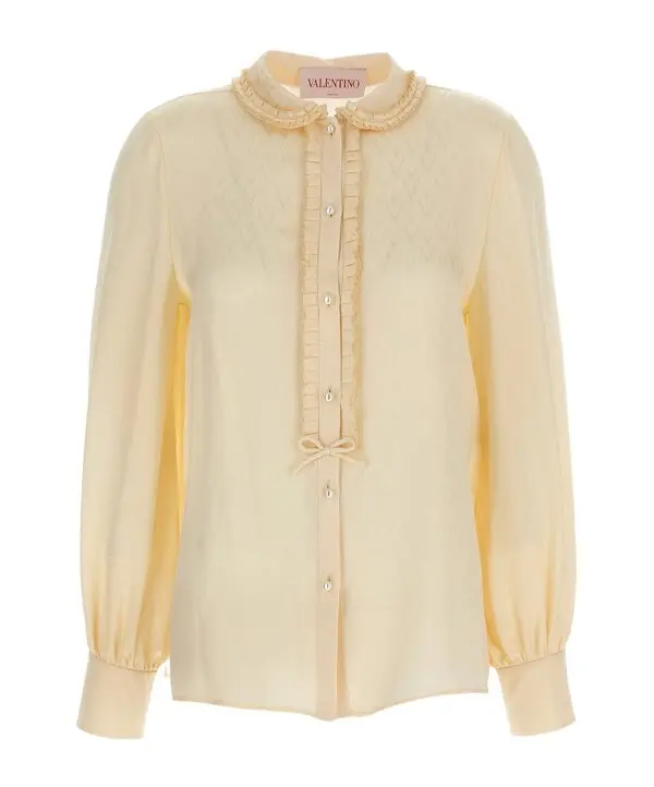 Valentino Garavani Ruffled Bow Detail Shirt