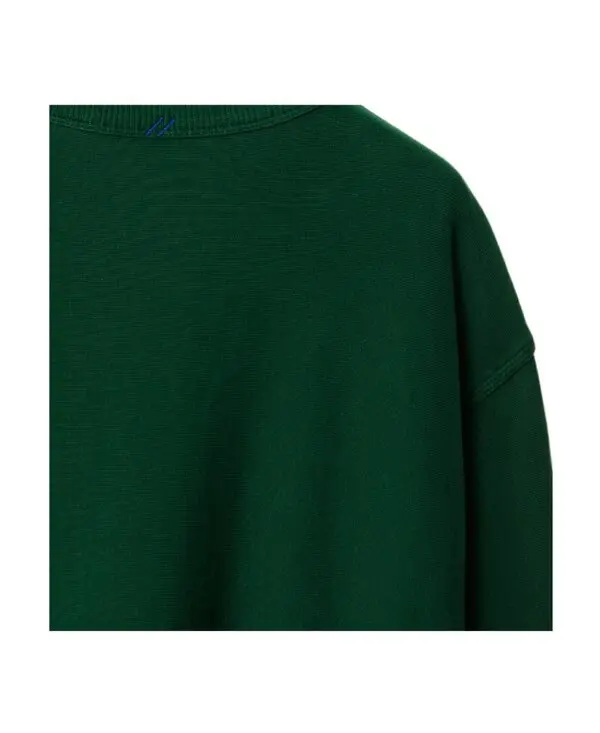 Burberry Ekd Logo-patch Crewneck Sweatshirt - Green