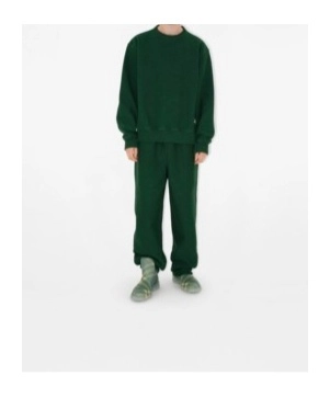 Burberry Ekd Logo-patch Crewneck Sweatshirt - Green