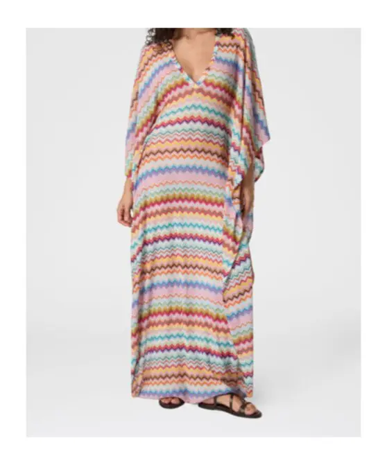 Missoni Micro Pixel-effect Zigzag Pattern Long Caftan - Multiple Colors