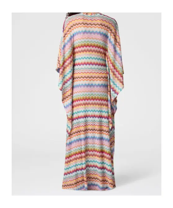 Missoni Micro Pixel-effect Zigzag Pattern Long Caftan - Multiple Colors