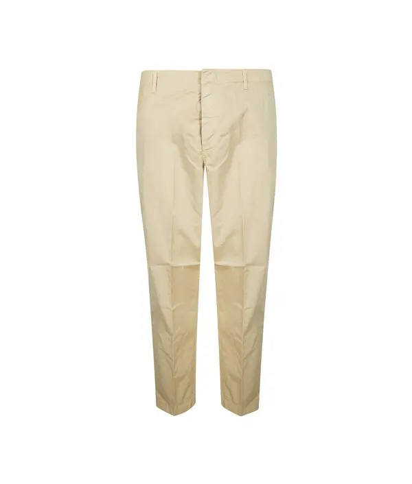DONDUP Gabardine Straight Leg Pants - Nude