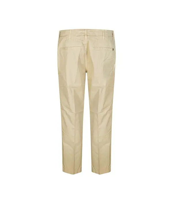 DONDUP Gabardine Straight Leg Pants - Nude