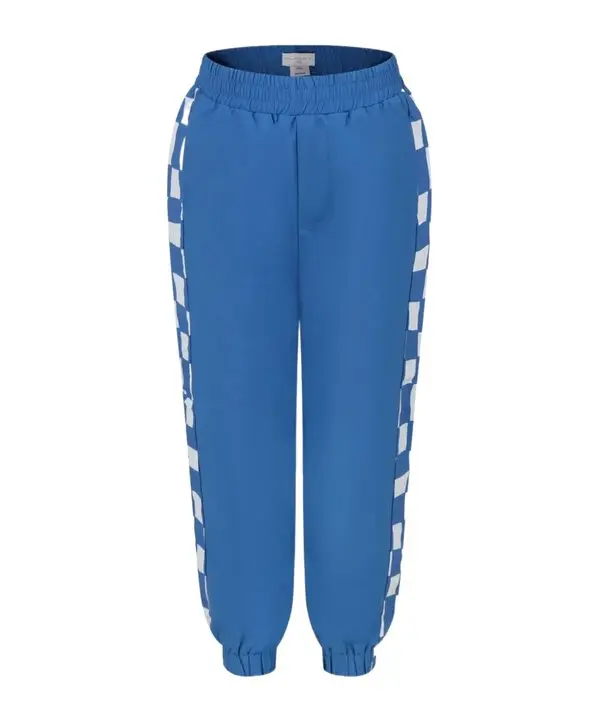 Stella McCartney Elastic Waist Trousers With Checkered Side Detail