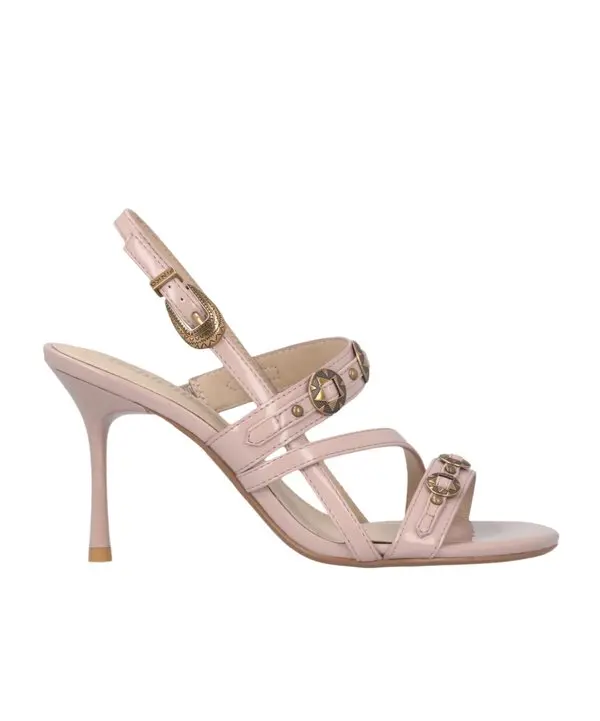 Pinko Studded Detail Strappy High Heel Sandals - Nude