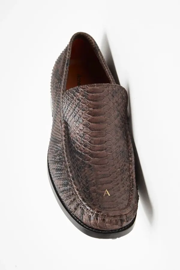 Acne Studios Embossed Almond Toe Loafers