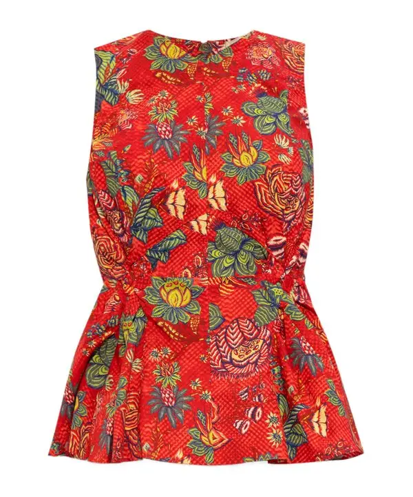 Ulla Johnson Sydney Sleeveless Floral Print Blouse