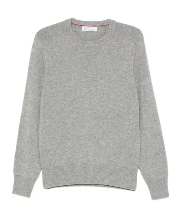 Brunello Cucinelli Cashmere Round Neck Sweater - Gray