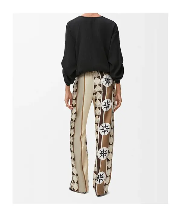 Loewe Crew Neck Blouse In Cotton And Silk