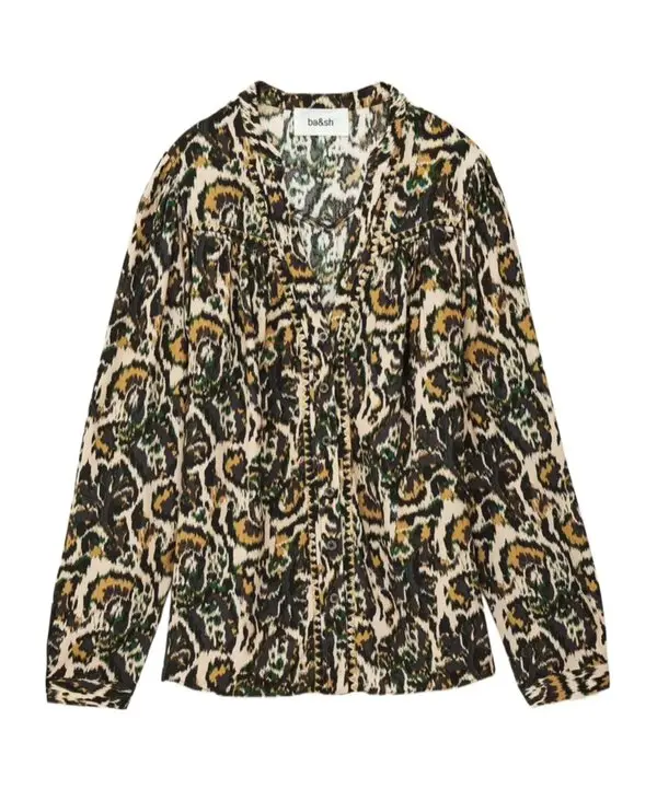Ba&sh Onada Printed Long Sleeve Top