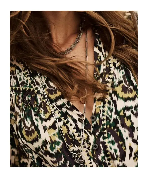 Ba&sh Onada Printed Long Sleeve Top