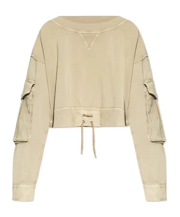 Dsquared2 Boat Neck Distressed Cargo Sweatshirt