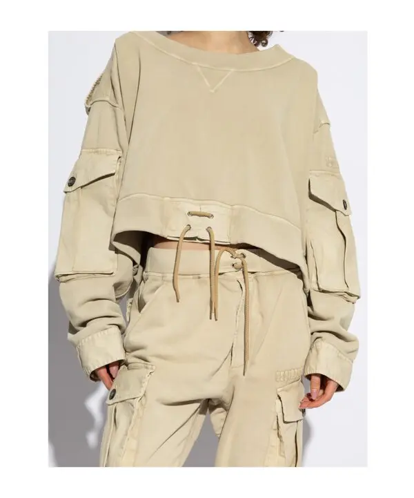 Dsquared2 Boat Neck Distressed Cargo Sweatshirt