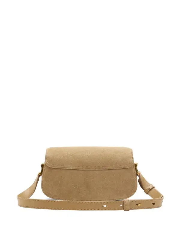 AMI Paris Logo Plaque Shoulder Bag - Brown