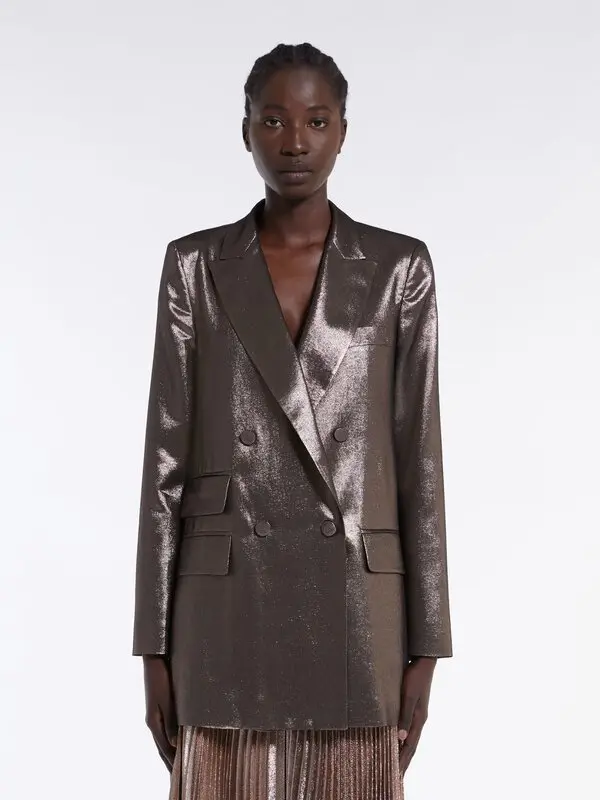 Max Mara Double-breasted Silk Jacket