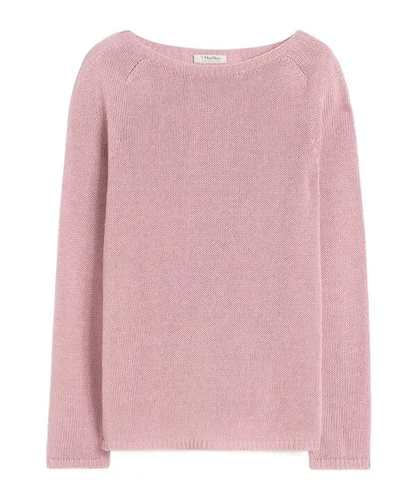 Max Mara Linen Sweater With Ribbed Details