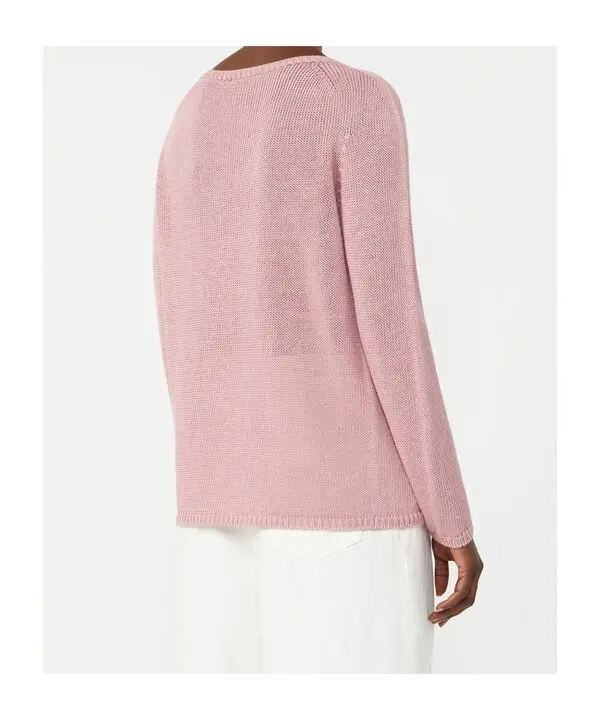Max Mara Linen Sweater With Ribbed Details