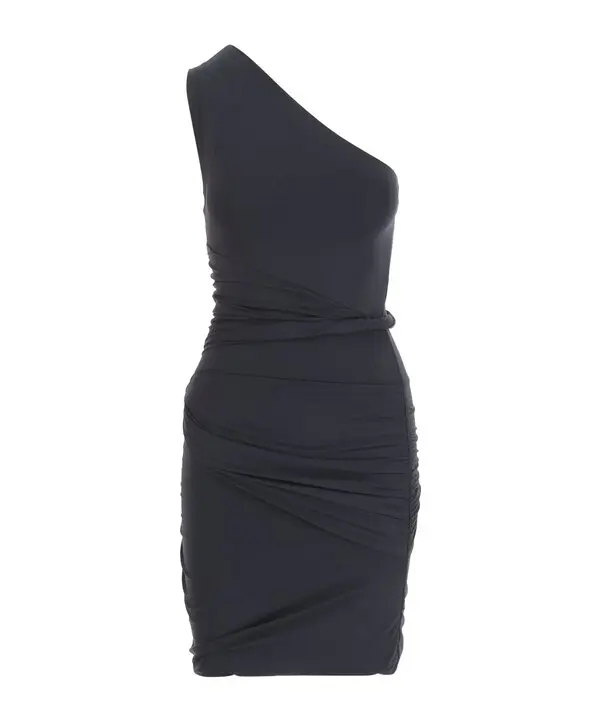 PATOU Asymmetrical One-shoulder Dress With Logo Detail