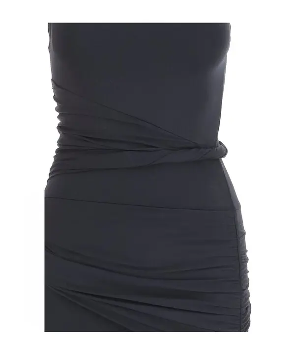 PATOU Asymmetrical One-shoulder Dress With Logo Detail