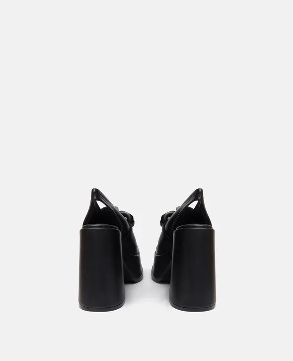 Stella McCartney Chain-linked Slip-on Heeled Sandals - Black