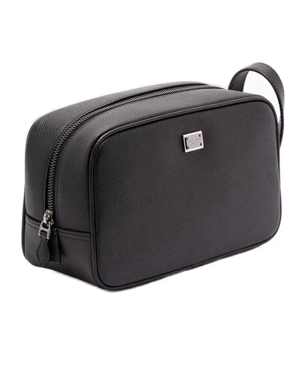 Dolce & Gabbana Dolce Gabbana Logo Plaque Zipped Beauty Case