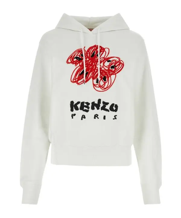Kenzo Logo Printed Drawstring Hoodie