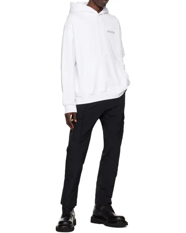 MARCELO BURLON COUNTY OF MILAN Tempera Cross Drawstring Hoodie - White