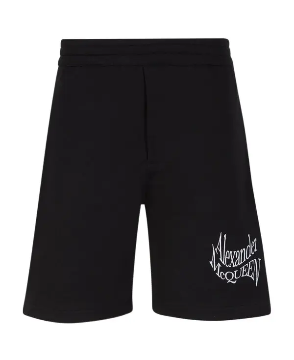 Alexander McQueen Warped Logo Bermuda Shorts