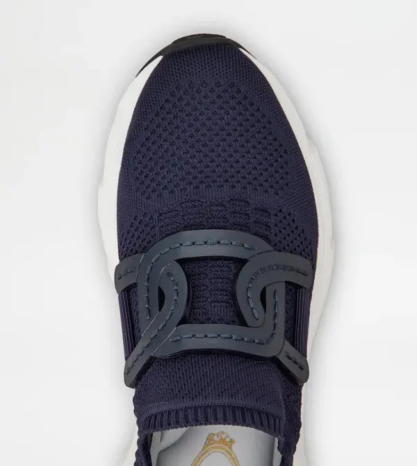 TOD'S Kate Slip-on Sneakers With Leather Chain Detail - Blue